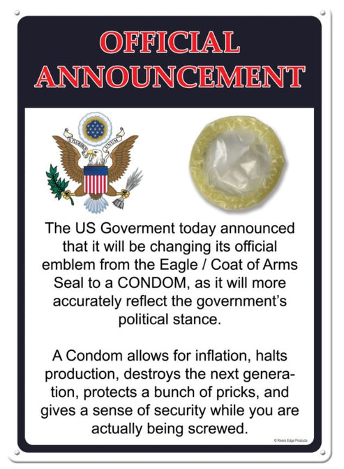 Official Announcement - 12" x 17" - Tin Sign – Big Moose's Barn